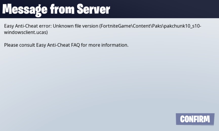 Erro do Easy Anti-Cheat (EAC): Unknown file version (versão de arquivo desconhecida) - Suporte ...