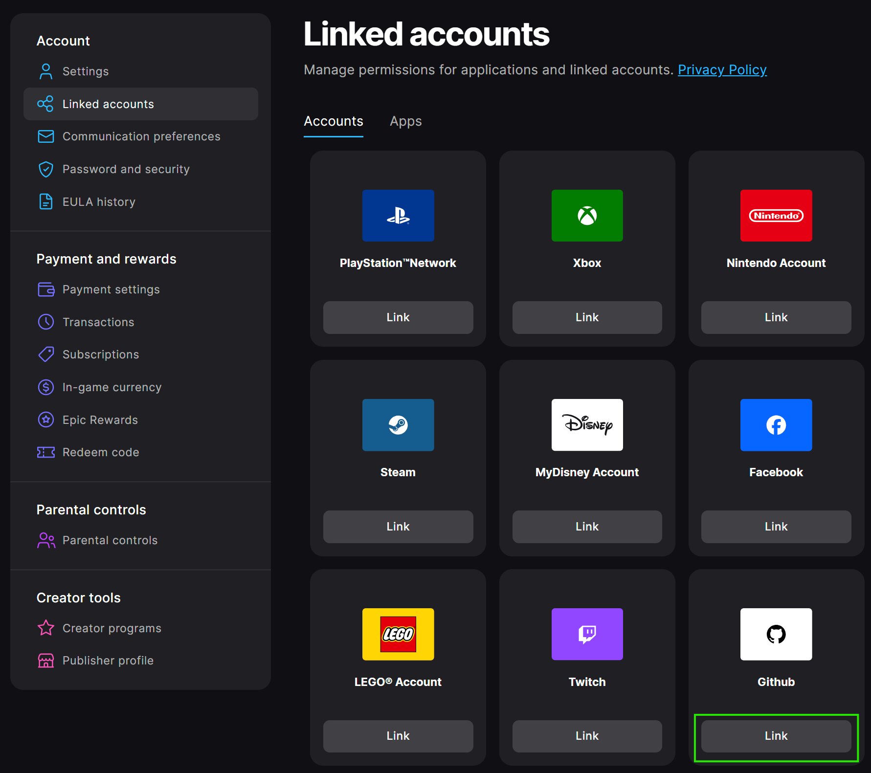 Wie verknüpfe ich mein Github-Konto mit meinem Epic Games-Konto? - Konto-Support